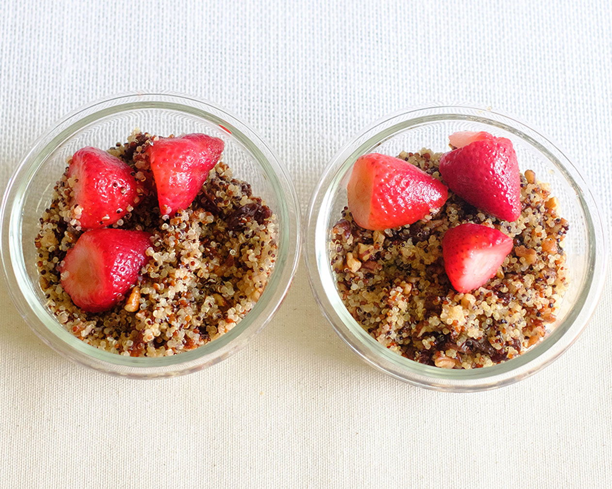 Cinnamon Toast Quinoa Crunch with Strawberries - PrepYoSelf