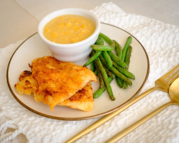 Pan-Fried Tilapia with Corn and Green Beans - PrepYoSelf