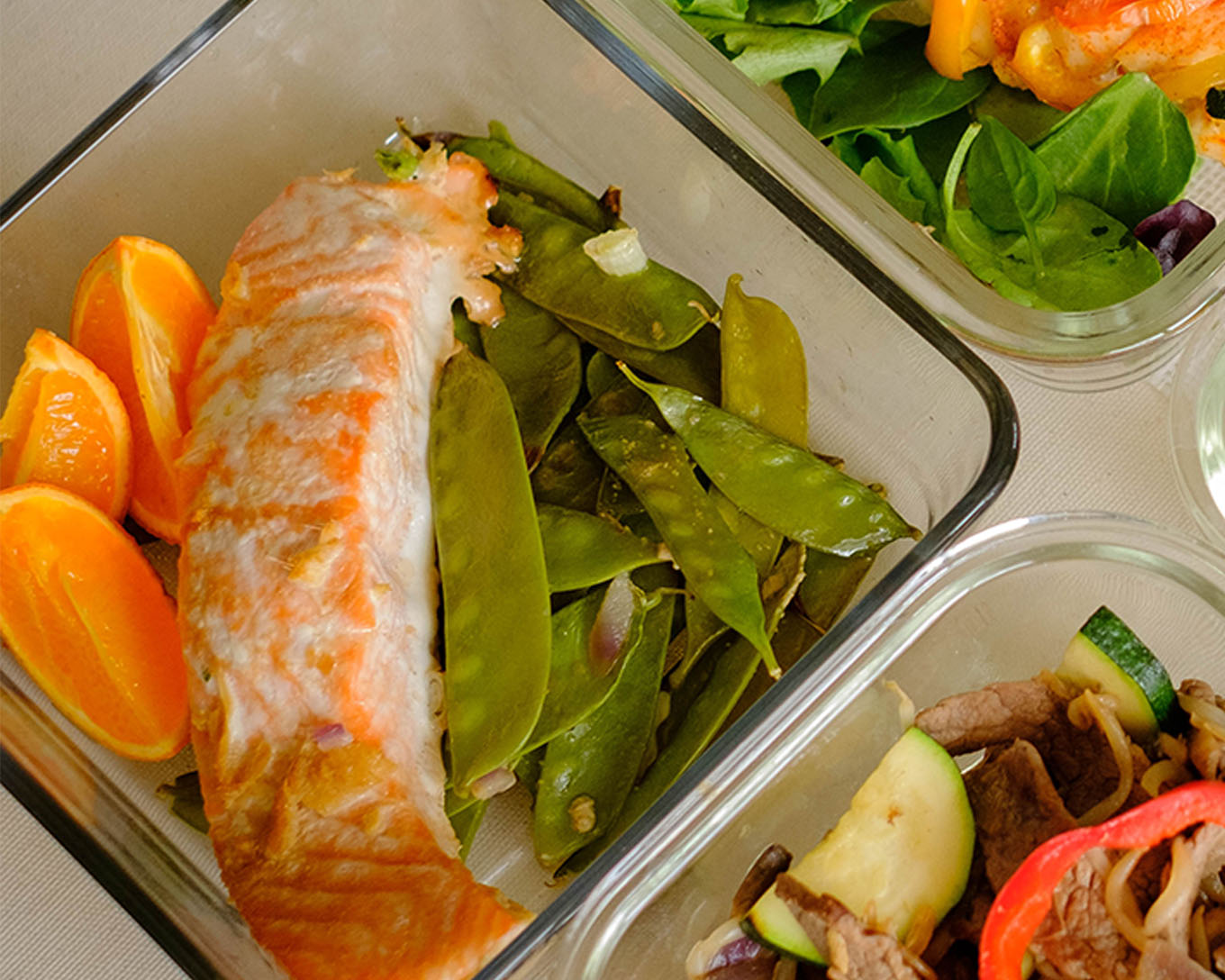 Orange & Glazed Ginger Salmon with Snow Peas - PrepYoSelf