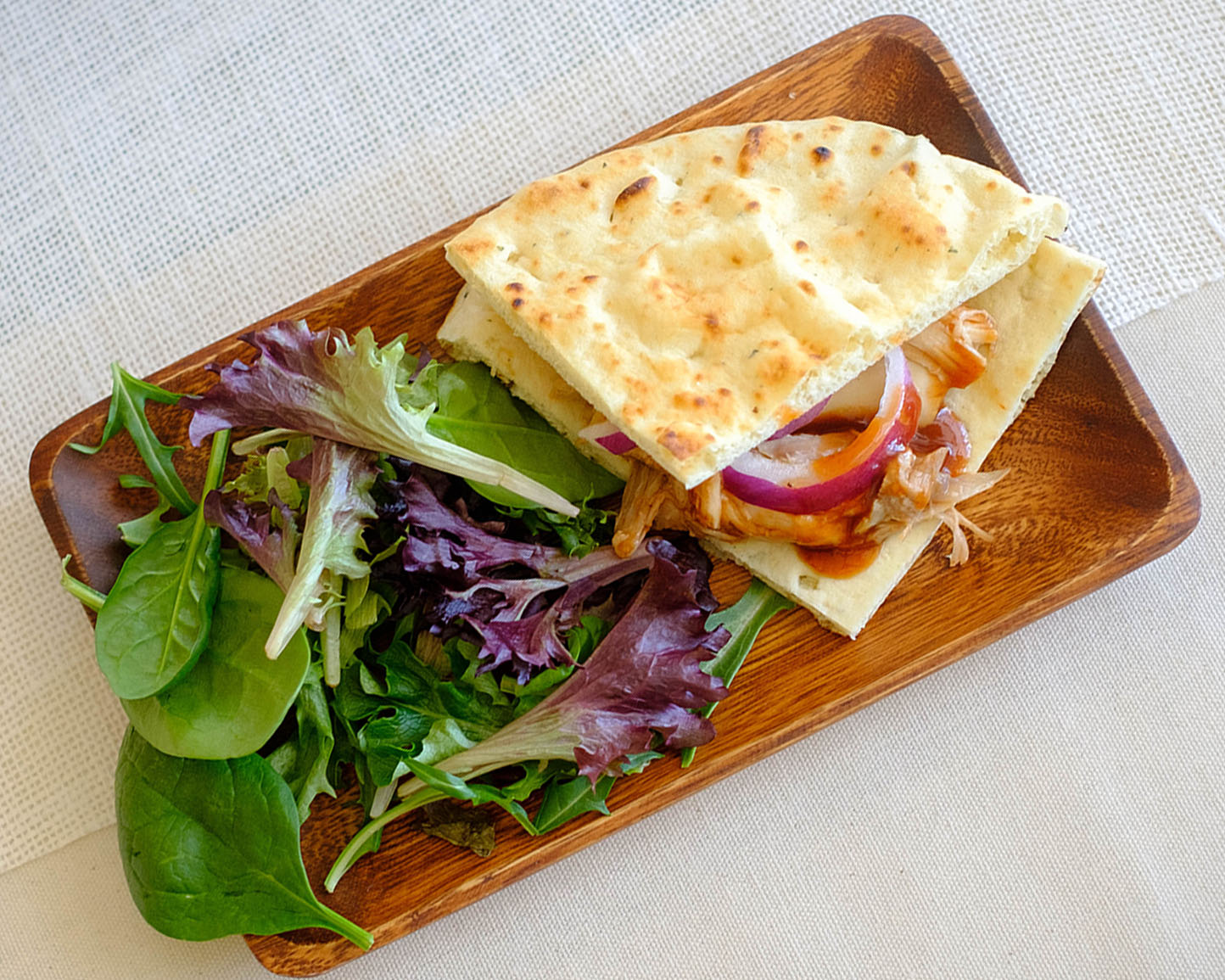BBQ Chicken Flatbread Sandwich - PrepYoSelf