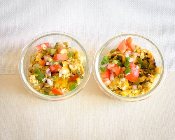 Breakfast Turkey Sausage and Veggie Scramble Eggs - PrepYoSelf