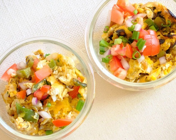 Breakfast Turkey Sausage and Veggie Scramble Eggs - PrepYoSelf