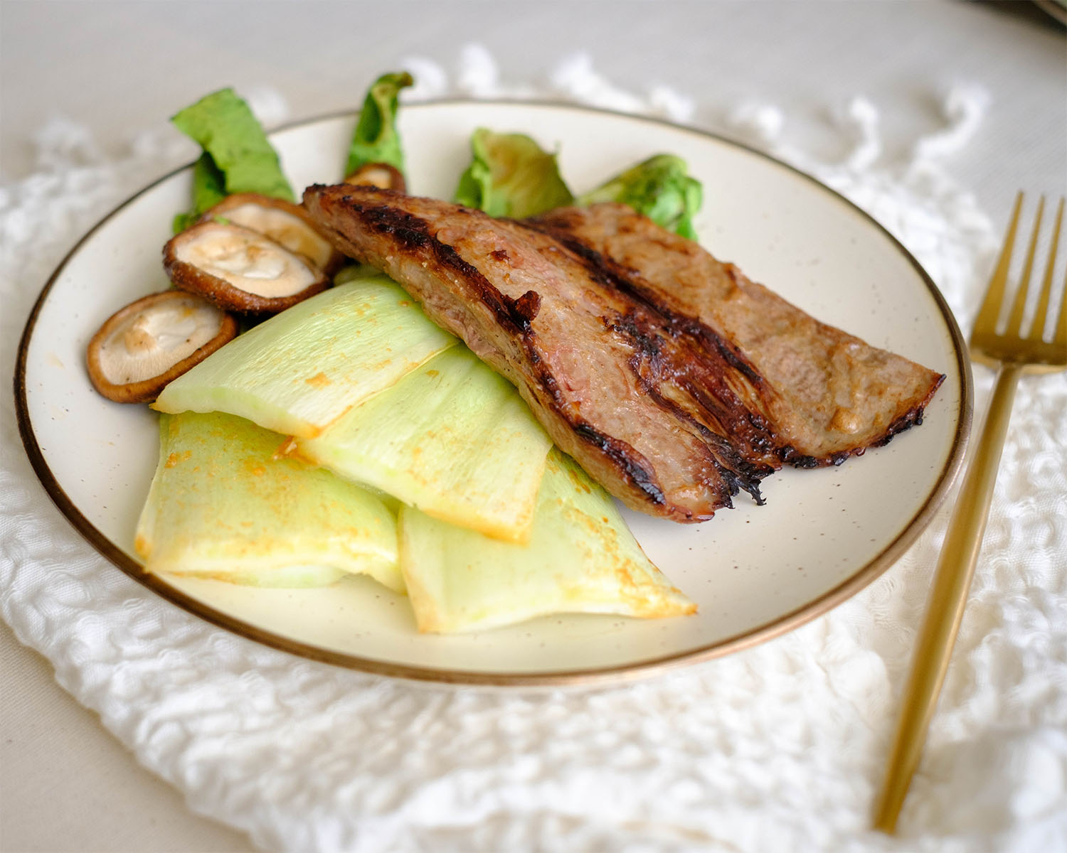 Grilled Asian Skirt Steak with Roasted Bok Choy - PrepYoSelf