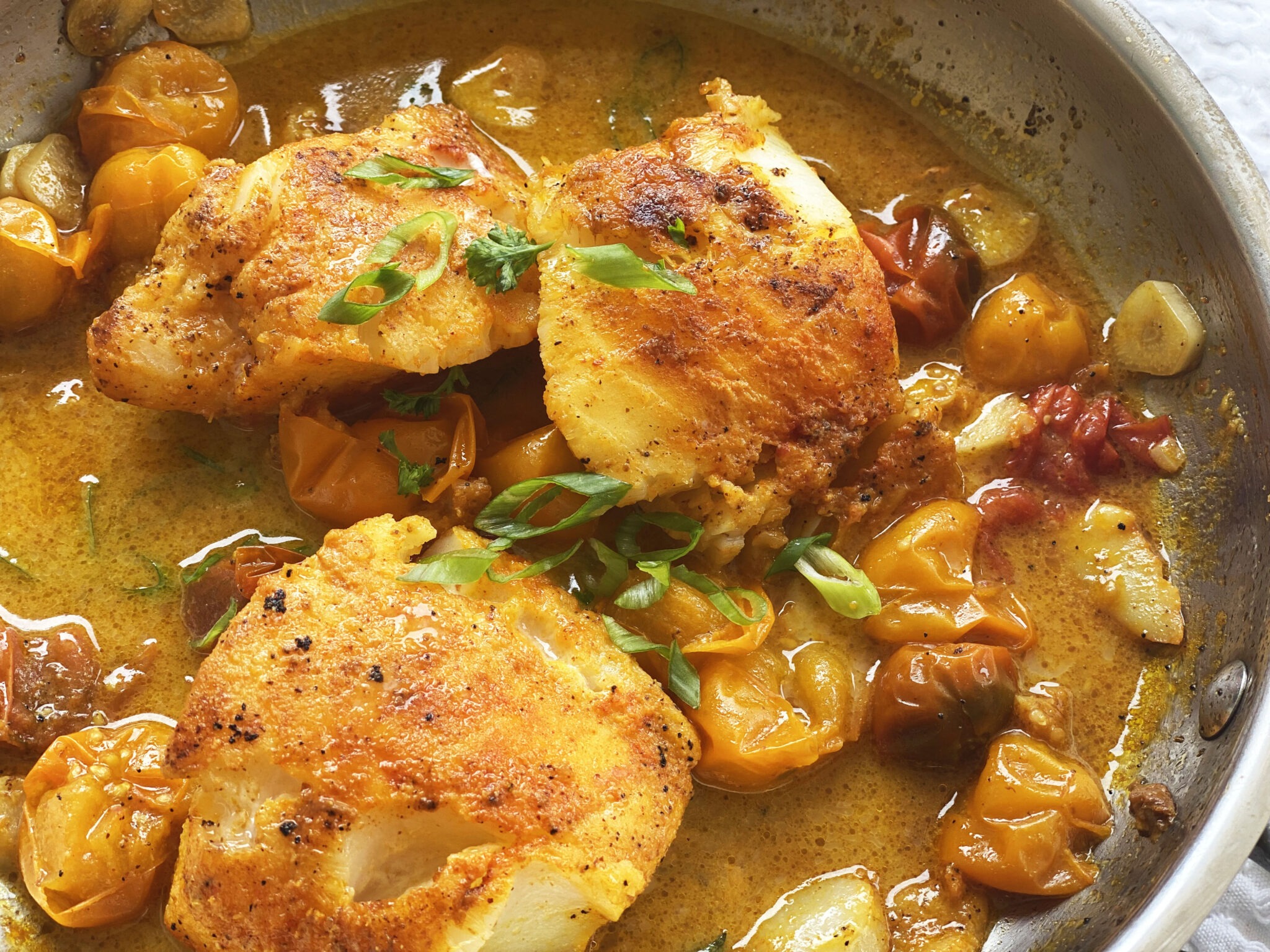 Pan-Seared Cod with Lemon Butter Tomato Sauce - PrepYoSelf