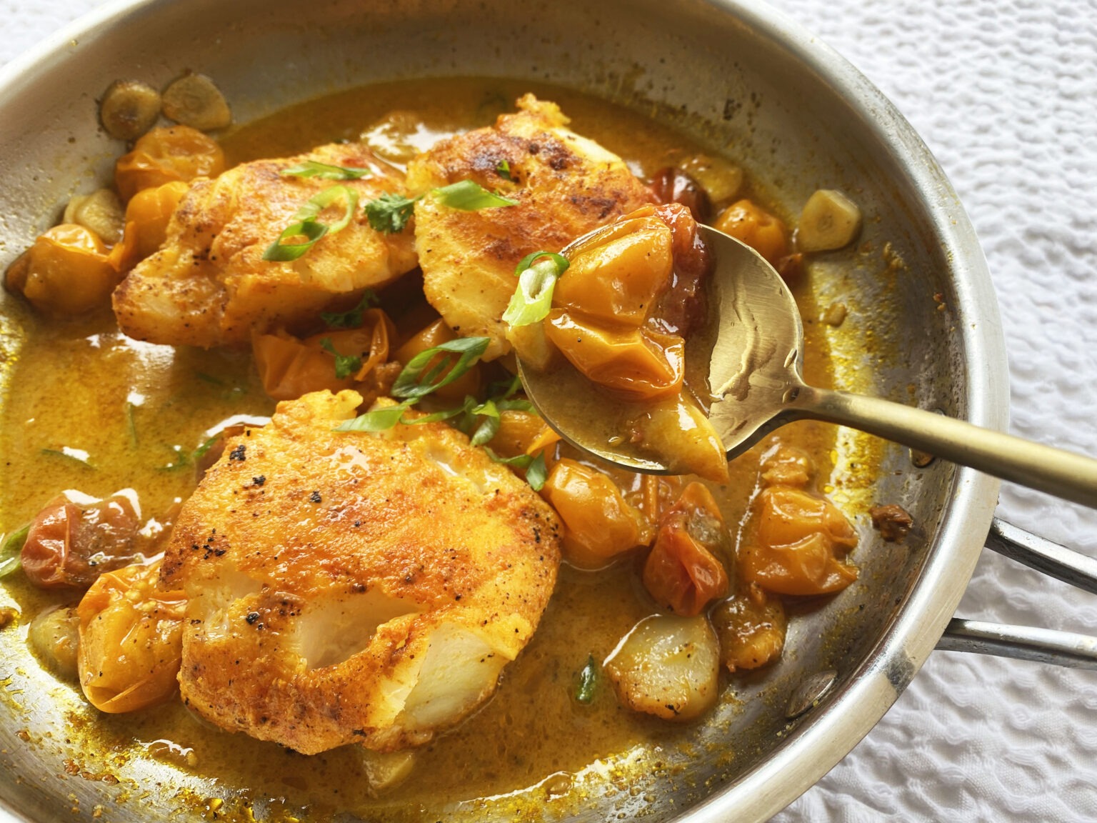 Pan-Seared Cod with Lemon Butter Tomato Sauce - PrepYoSelf