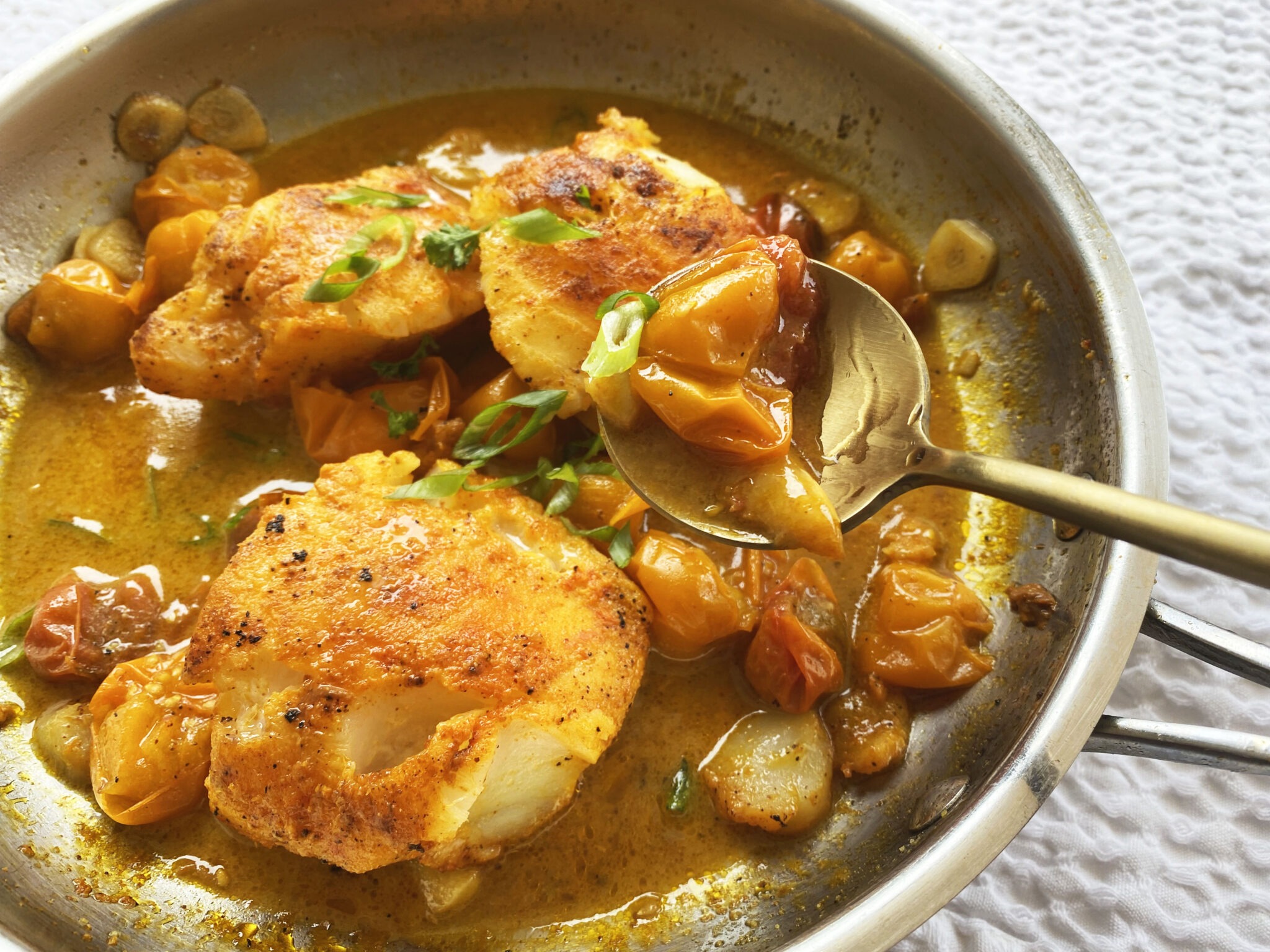 Pan-Seared Cod with Lemon Butter Tomato Sauce - PrepYoSelf