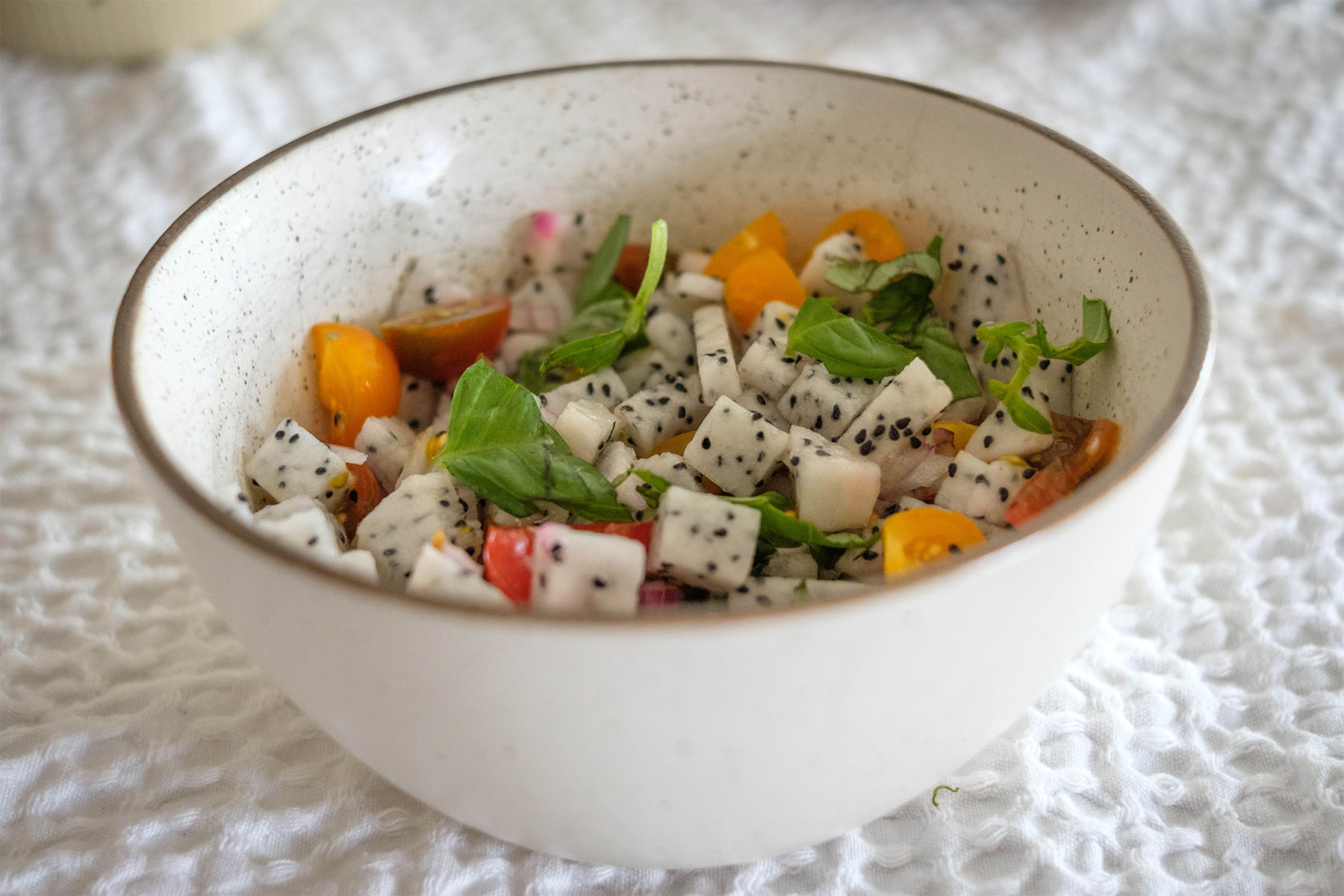 Dragon Fruit Salsa with Shrimp - PrepYoSelf
