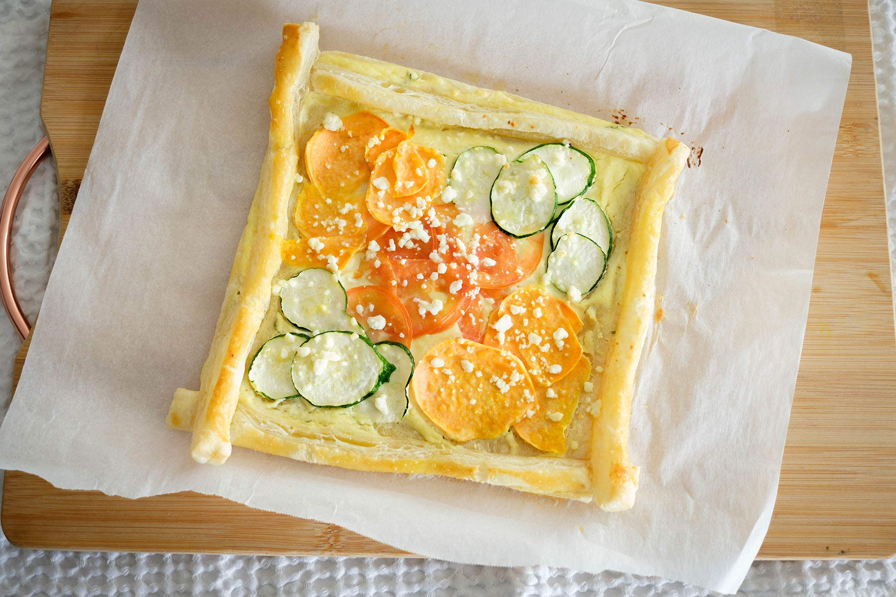 Roasted Vegetable and Ricotta Puff Pastry Tarts - PrepYoSelf